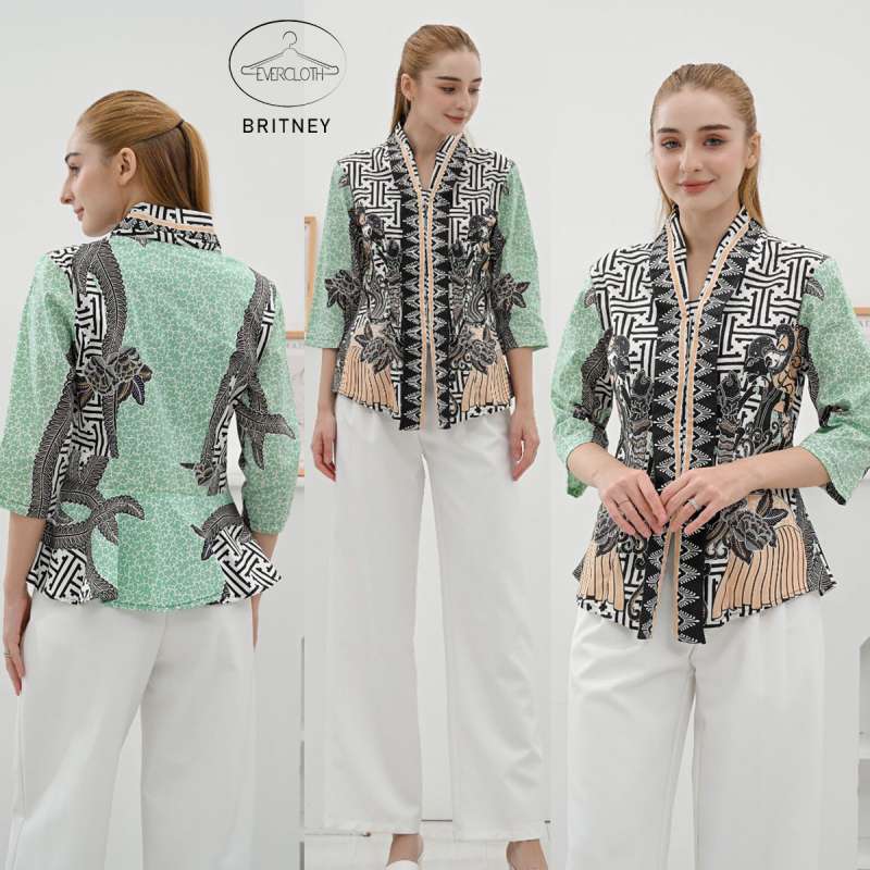 Promo Evercloth Britney Atasan Batik Wanita Batik Modern Blouse Batik Wanita Diskon 30 Di