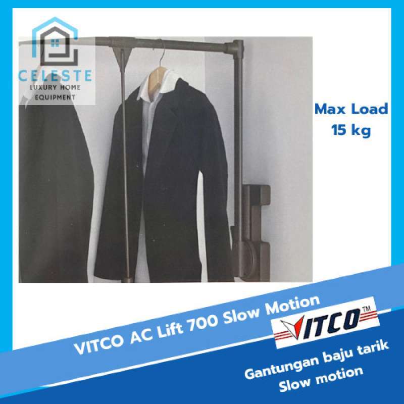 Promo VITCO AC Lift700 SlowMotion Gantungan Baju Tarik / Wardrobe ...