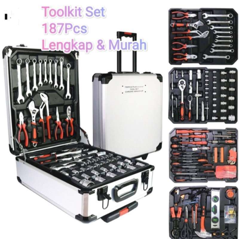Promo Kunci Set Alat Teknisi Bengkel Gedung Rumah Reng Sok Obeng Tang ...