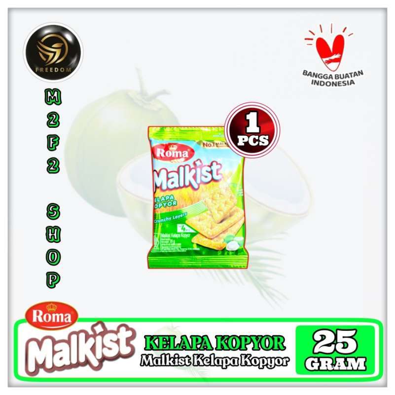 Promo Roma Biskuit Malkist Kelapa Kopyor Sachet - 25 Gr (kemasan Satuan ...