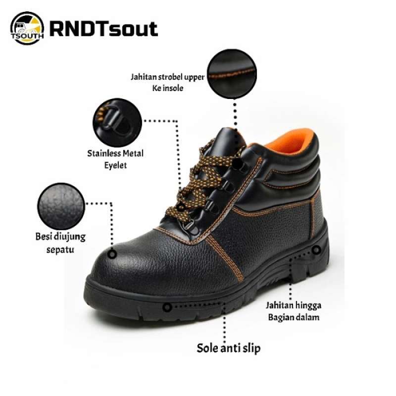 Promo Sepatu Safety Pria Ujung Besi Import Original Sepatu Kerja ...