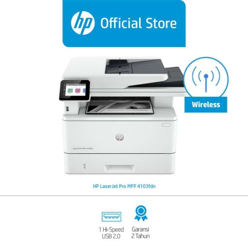 Promo Printer HP LaserJet Pro MFP 4103fdn Print-Scan-Copy Fax MONO ...