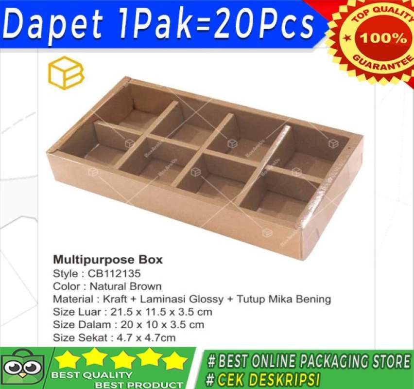 Promo Cake Box/Dus Kue Tart Pie/Mochi Packaging Sekat Mika - CB112135 ...