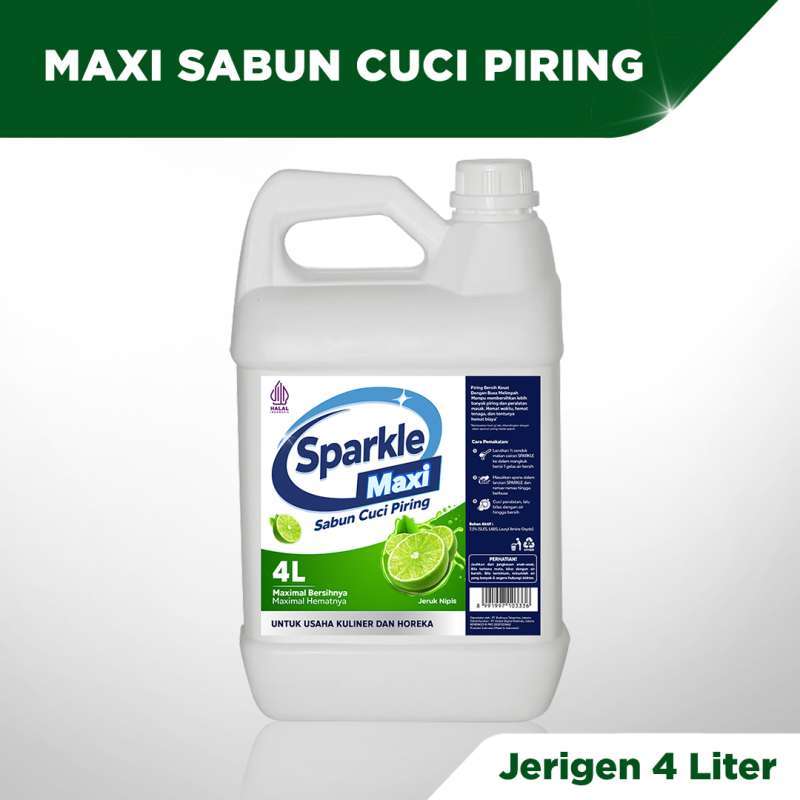 Promo Sparkle MAXI Sabun Cuci Piring Jerigen 4 L Diskon 16% di Seller Sparkle Official Store ...