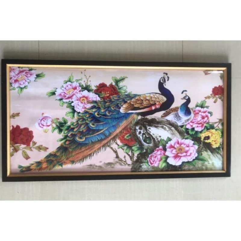 Jual Hiasan Dinding Cetak Gambar Lukisan Sepasang Burung Merak Cantik ... Jual Hiasan Dinding Cetak Gambar Lukisan Sepasang Burung Merak Cantik ...