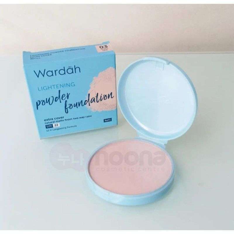 Jual Wardah Lightening Powder Foundation Extra Cover Refill & Non Reff ...