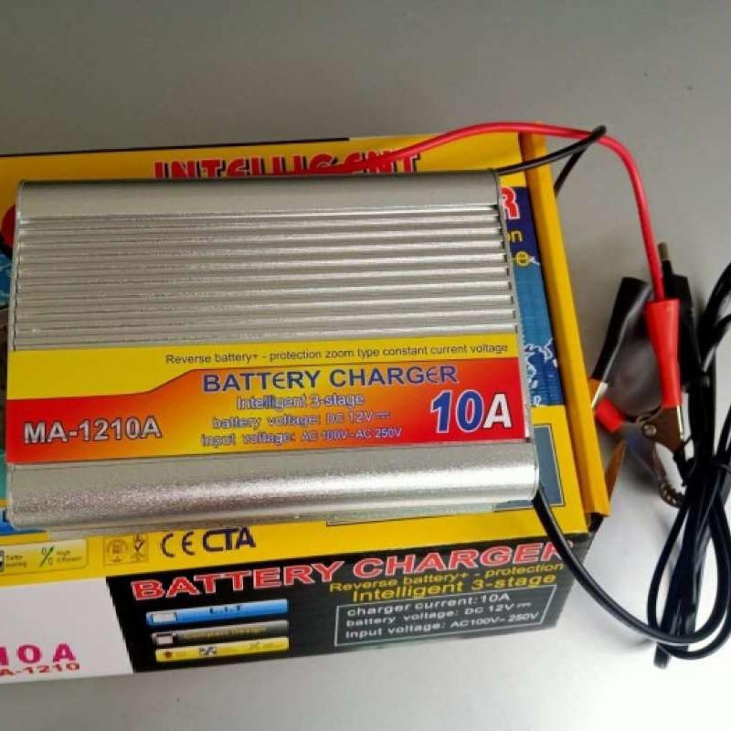 Jual Charger Aki/accu 12v 10a Otomatis Usat Intellegent Battery Charger ...