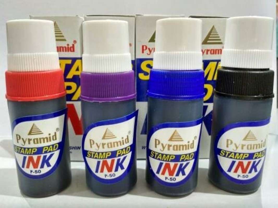 Jual Pyramid Tinta Cap Bak Stempel Refill Ink Stamp Pad 50 Cc - Merah Di Seller Mujitech ...