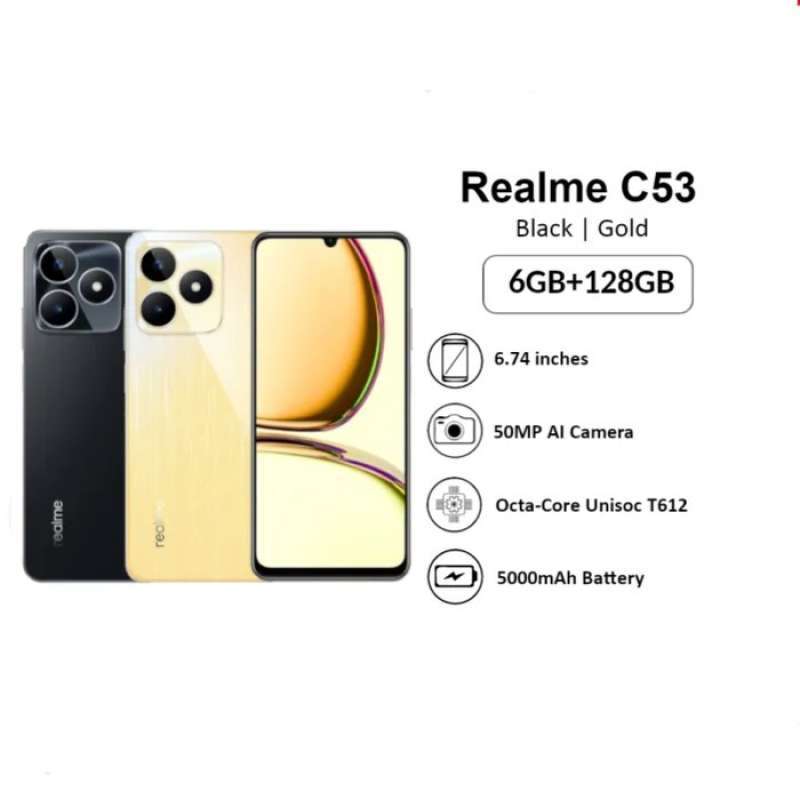 Promo Realme C53 6gb+6gb* 128gb (33w Supervooc Charge | 50mp Ai Camera | 5000 Battery | Nfc ...