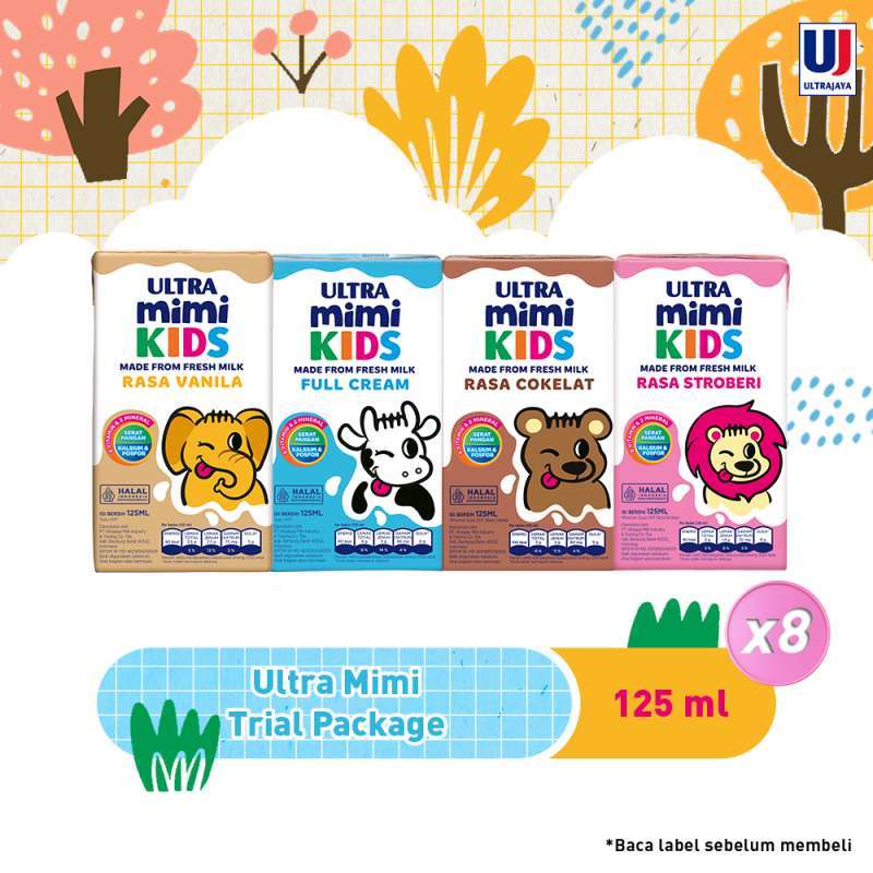 Promo Ultra Mimi Susu Uht 125ml Trial Package [paket Isi 8pcs] Diskon ...