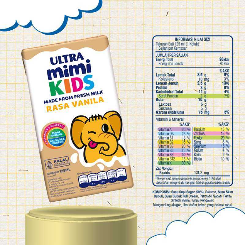 Promo Ultra Mimi Susu Uht 125ml Trial Package [paket Isi 8pcs] Diskon ...