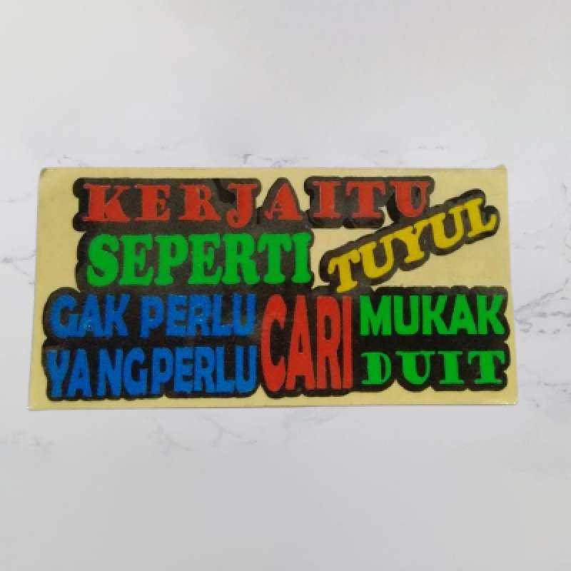 Jual Sticker Cutting Stiker Kata Stiker Viral Kalimat di Seller Jakarta ...