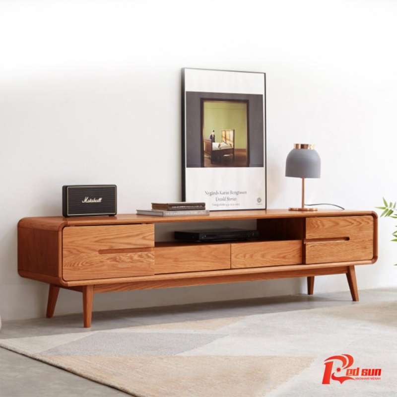 Jual Red Sun Meja Tv Cabinet Minimalis Kayu Mahoni Solid Furniture ...