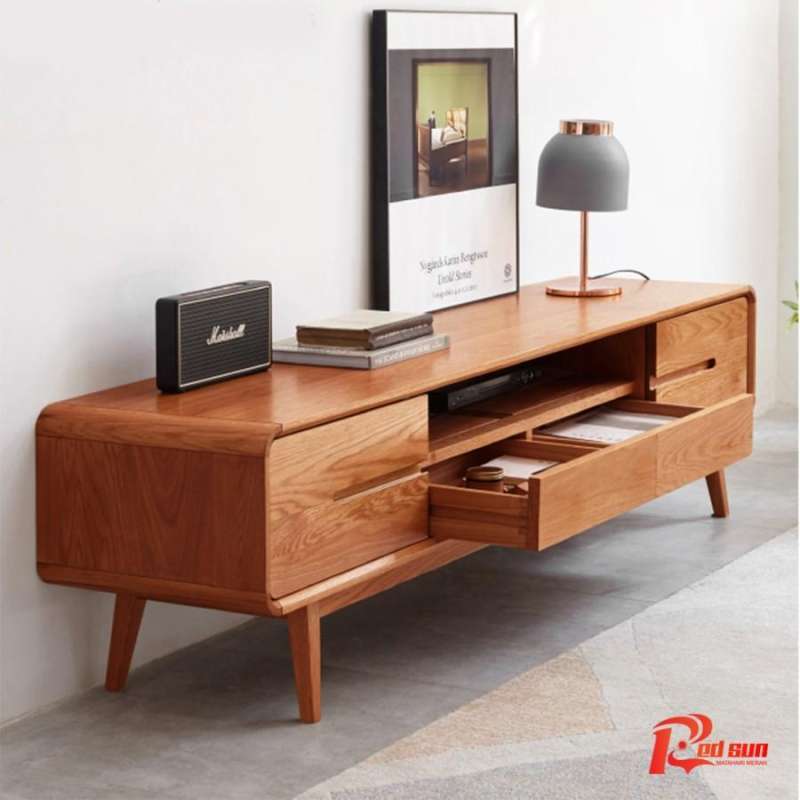 Jual Red Sun Meja Tv Cabinet Minimalis Kayu Mahoni Solid Furniture ...