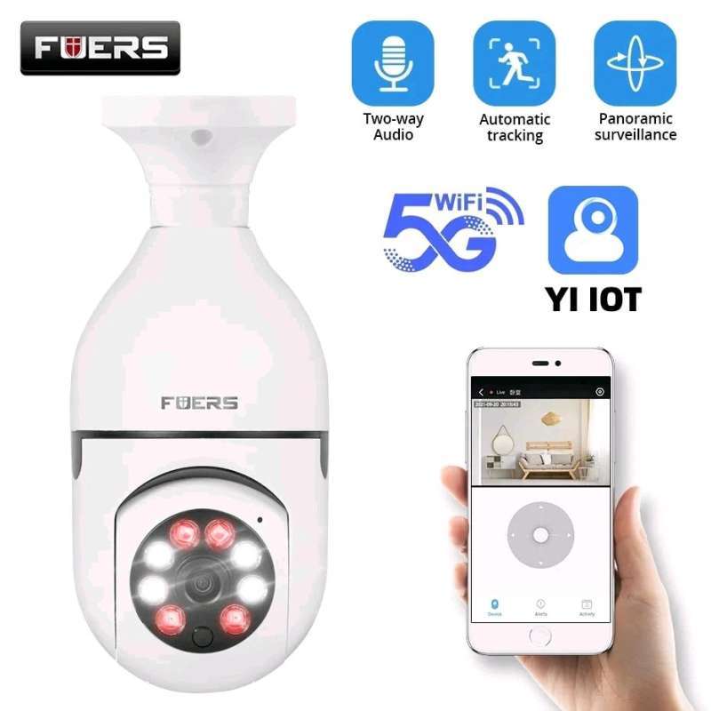 Jual PTZ E27 IP Camera Wifi LAN CCTV Kamera gantung bisa terhubung ...