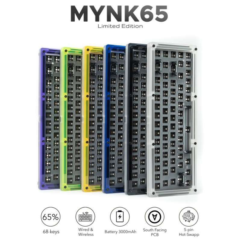 Promo MYNK65 Wireless Mechanical Keyboard 65% Gasket Mount Diskon 33% ...