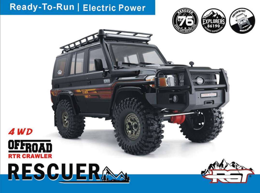 Promo Rgt 86190 Rtr (Black) 1/10 Toyota Land Cruiser Lc76 Offroad ...