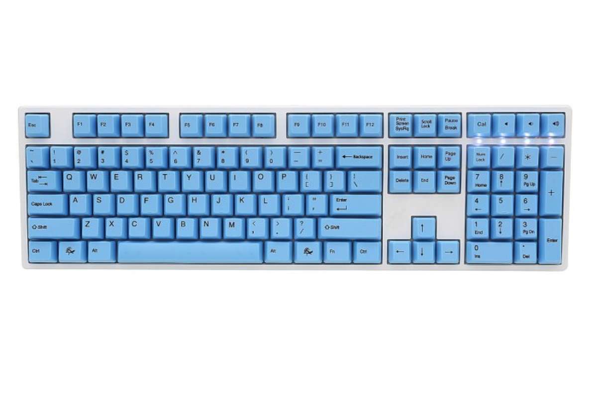 Promo blue cherry mx mechanical keyboard ducky one blue dye pbt white ...
