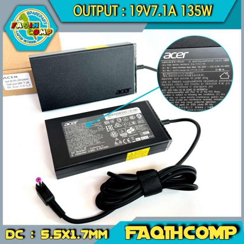 Promo Adaptor Charger Casan Laptop ACER NITRO 5 19V 7.1A 135W (5.5*1 ...