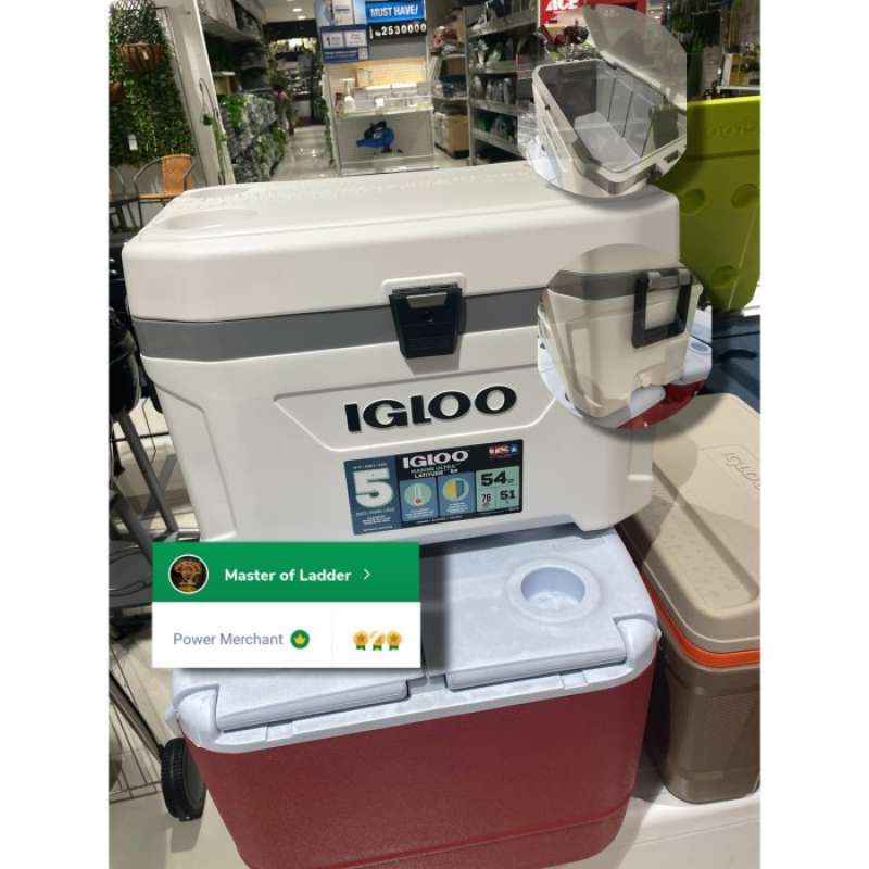 Promo Igloo Cooler Box Ikan/kotak Pendingin 55 Ltr Green/grey Diskon 23 ...