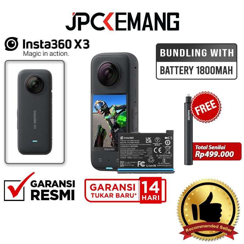 Promo Jpc Kemang Insta360 One X3 Action Camera Insta 360 One X3 With Battery Garansi Resmi ...