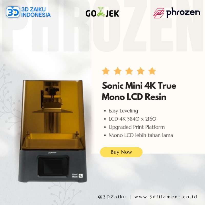 Promo Phrozen Sonic Mini 4K True Mono Lcd Resin 3D Printer Ultra Fast ...