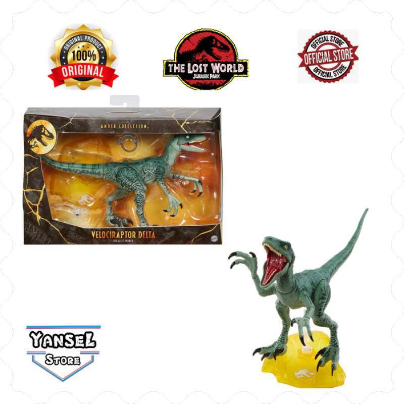 Jual Jurassic World Amber Collection Velociraptor Delta figure di ...