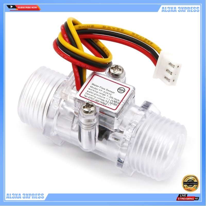 Promo 4bintang Flow Sensor Turbin Flow Meter Sensor Aliran Air Water ...
