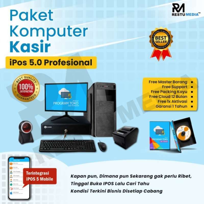 Promo Komputer Kasir Lengkap dengan Thermal 80mm Ipos 5 Profesional ...