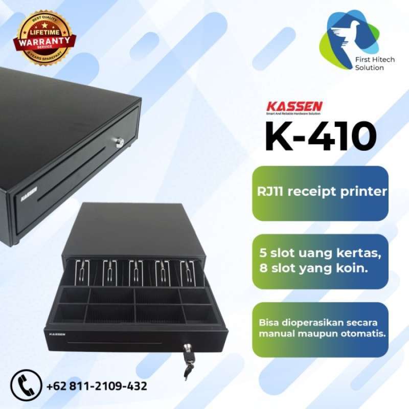 Promo CASH DRAWER BIG KASSEN K-410 - K410B LACI KASIR RJ11 Diskon 23% di Seller Cuanz Store ...