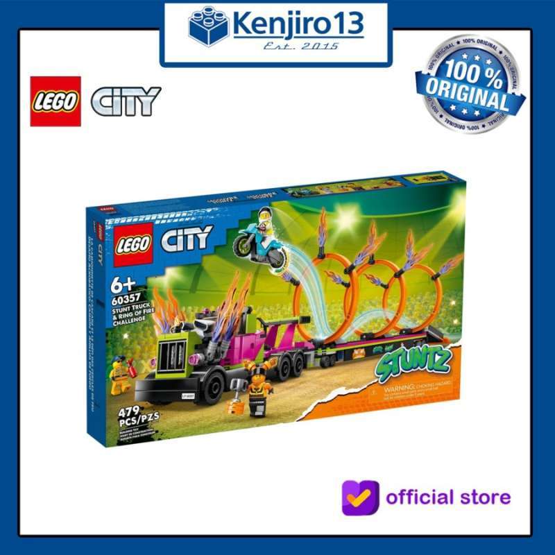 Promo Lego City 60357 Stunt Truck & Ring of Fire Challenge Diskon 10% ...