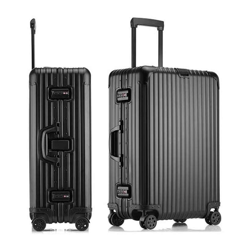 Jual Bahan Full Aluminium Koper Bagasi Cabin Suitcase Luggage - Black ...