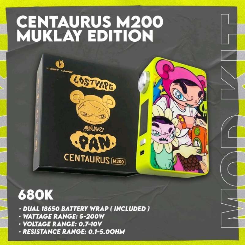 Jual Centaurus m200 mu klay edition mod kit di Seller Jegeg Vape Bali ...