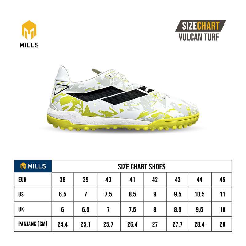 Jual Mills Sepatu Futsal Vulcan Turf White / Neon / Black 9000901 Di ...
