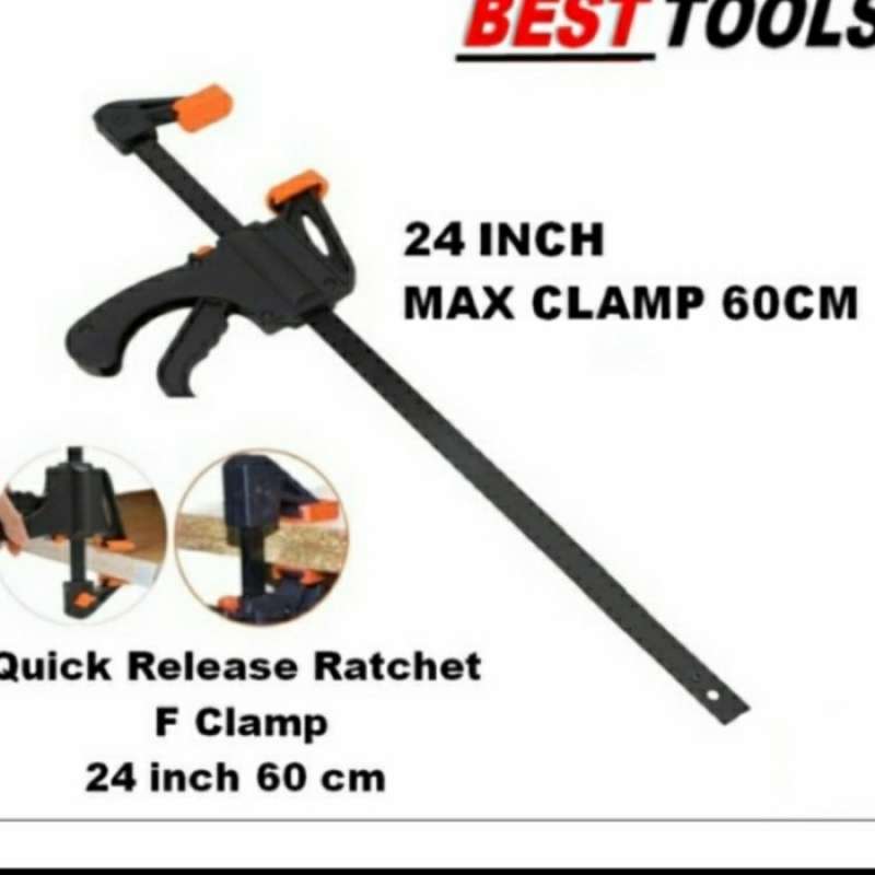 Jual F Clamp 24 Inch Body Besar Catok Klem Kayu Ratchet Grip Quick ...