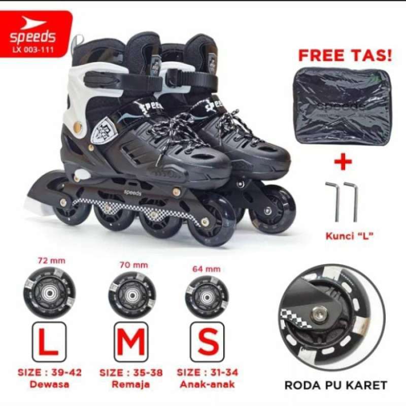 Promo Speed Sepatu Roda Skate Anak (inline Roda Full Karet Pu Roller ...