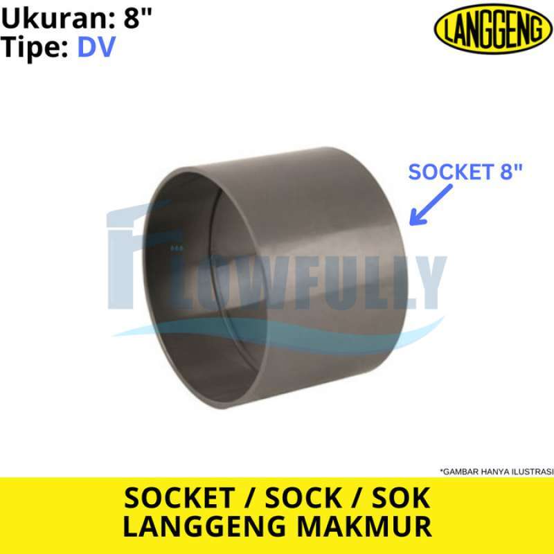 Jual Socket Dv 8 Inch Langgeng Sambungan Pipa Pvc Lurus Polos Sok Sock ...