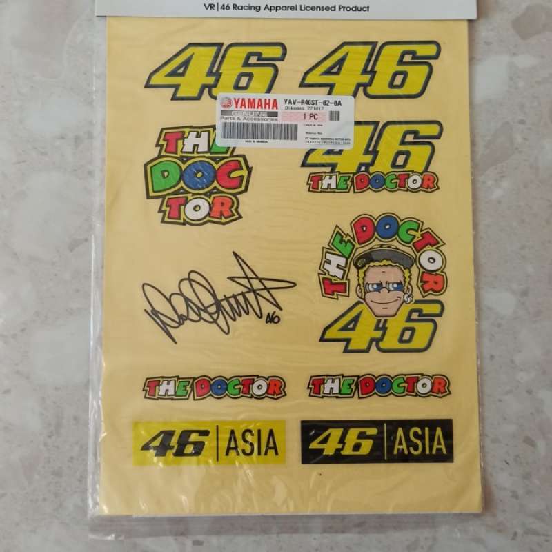 Promo Sticker Vr 46 / Stiker Asia Vr 46 Rossi Yamaha Diskon 23% Di ...
