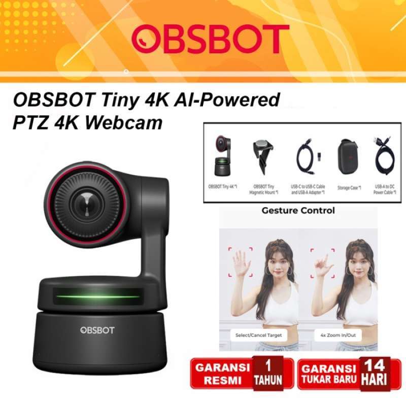 Promo OBSBOT Tiny 4K AI-Powered PTZ 4K Web Cam- Smart Webcam - Multivariasi Multicolor Diskon 23 ...