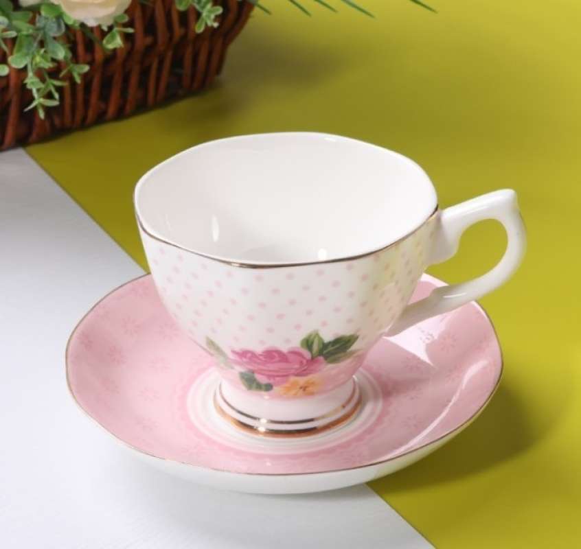 Promo New English Afternoon Tea Set / Bone China Flower Tea Cup ...