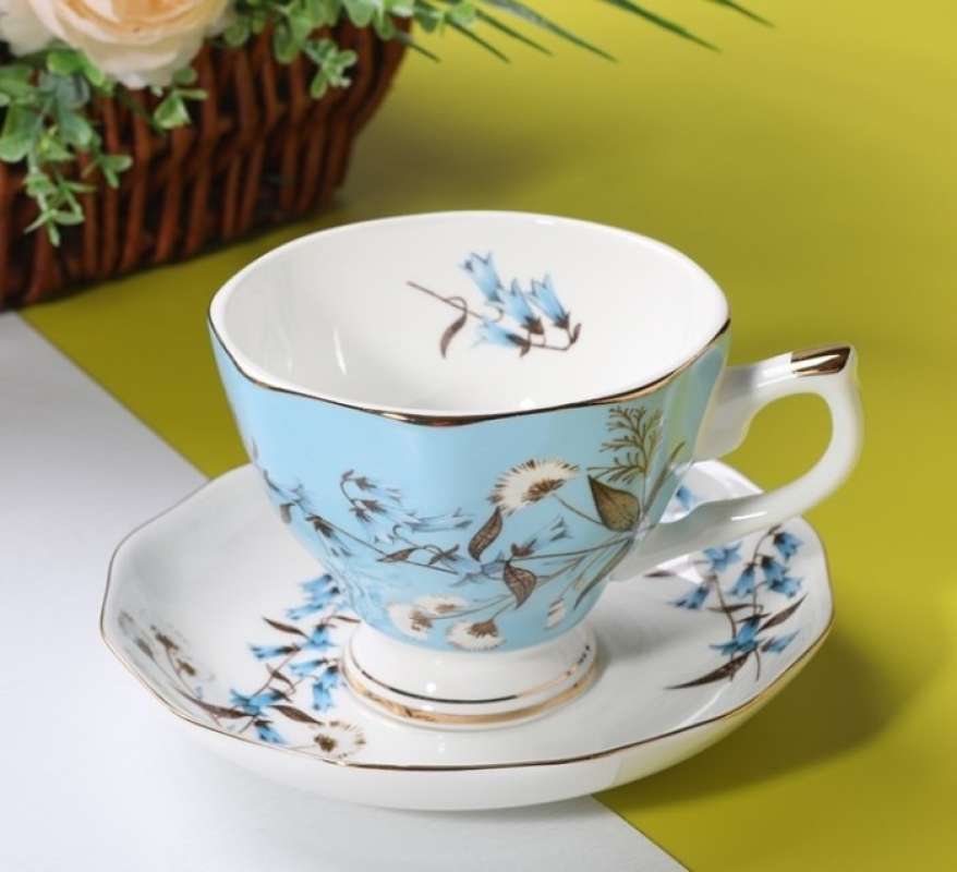 Promo New English Afternoon Tea Set / Bone China Flower Tea Cup ...