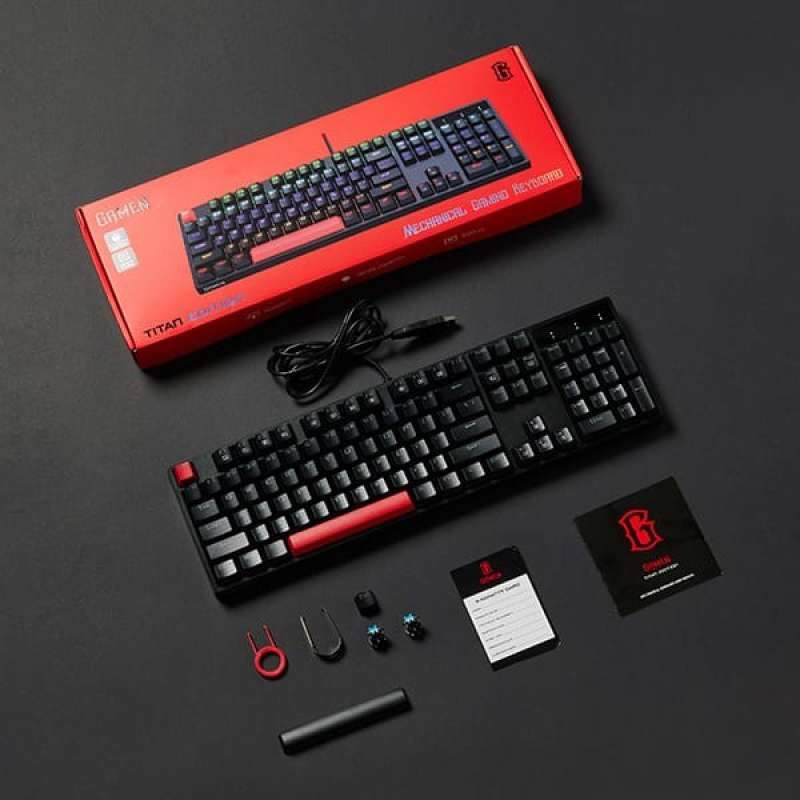 Jual Gamen Titan Fullsize Gaming Rgb Wired Keyboard Mechanical Di ...