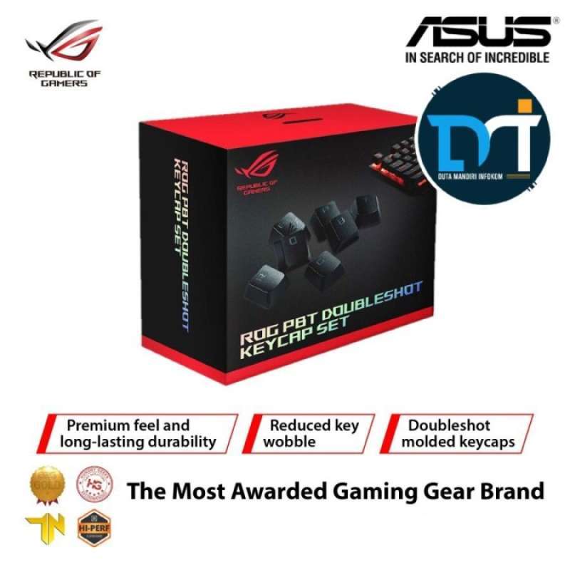 Jual ASUS ROG PBT Doubleshot Keycap Set for Mechanical Keyboard Full ...