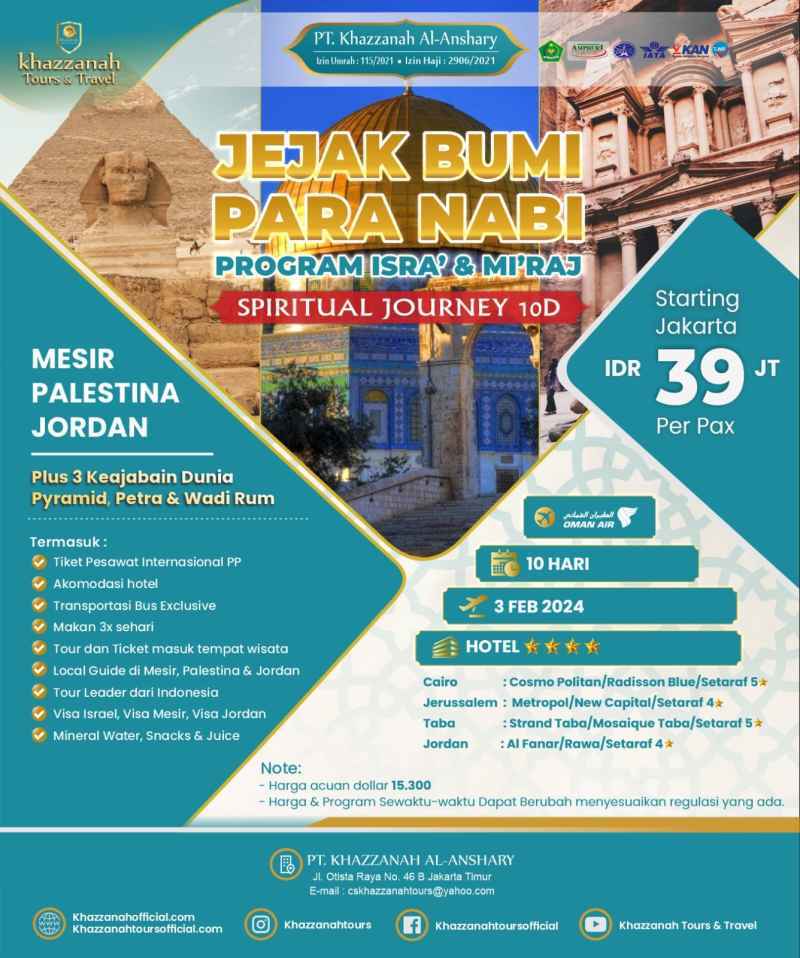 Jual Jejak Bumi Para Nabi Di Seller Khazzanah Tours & Travel ...