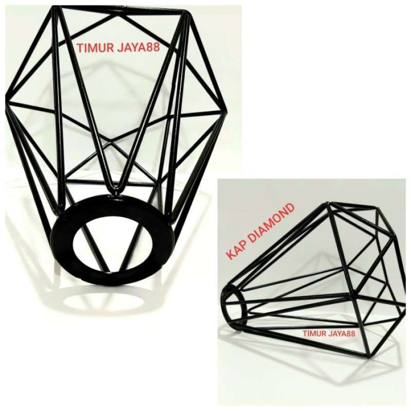 Promo Kap Lampu Gantung Diamond Industrial Besi Cafe Vintage Edison Hias Diskon 26% Di Seller ...