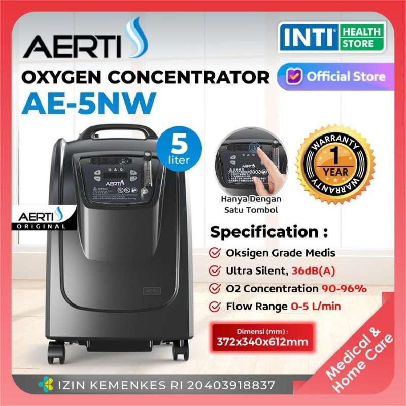 Jual AERTI | Oxygen Concentrator AE-5NW | Konsentrator Oksigen Elektrik ...