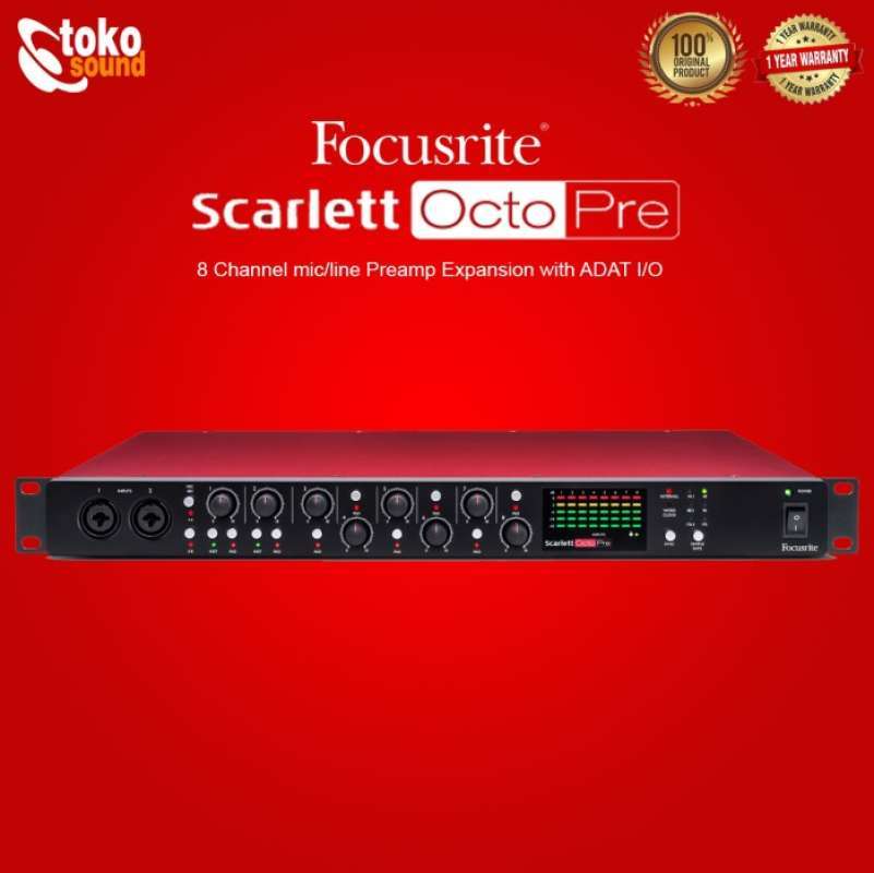 Promo Focusrite Scarlett Octopre - 8 Channel Microphone Preamps Diskon ...