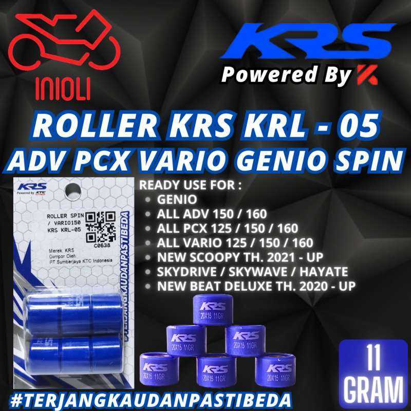 Jual ROLLER KRS 11 GRAM VARIO 125 150 160 ADV PCX 150 160 GENIO NEW BEAT DELUXE SCOOPY NEW BEAT ...