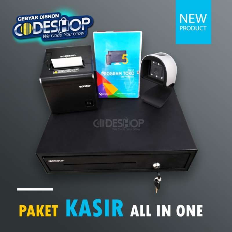 Promo Paket Kasir Barcode Scanner Codeshop Cd202 Ipos 5 Pro Diskon 23% ...