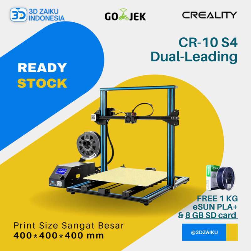 Promo 3D Printer Ukuran Besar Creality CR-10 S4 Dual-Leading Screw ...